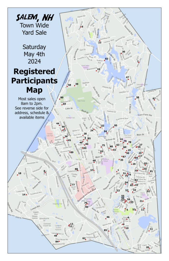Town-wide Yard Sale this Saturday May 4th - Salem Town Hall Times