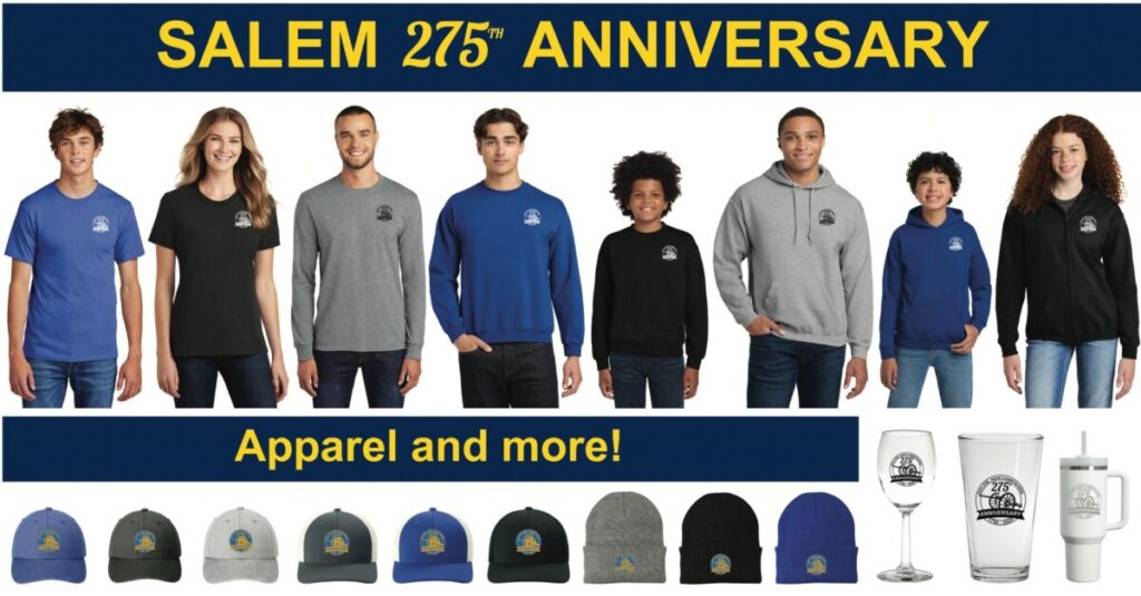 Salem 275th Anniversary Commission Opens Merchandise Store - Salem Town ...